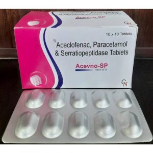 Aceclofenac + Paracetamol + Serratiopeptidase Tablets